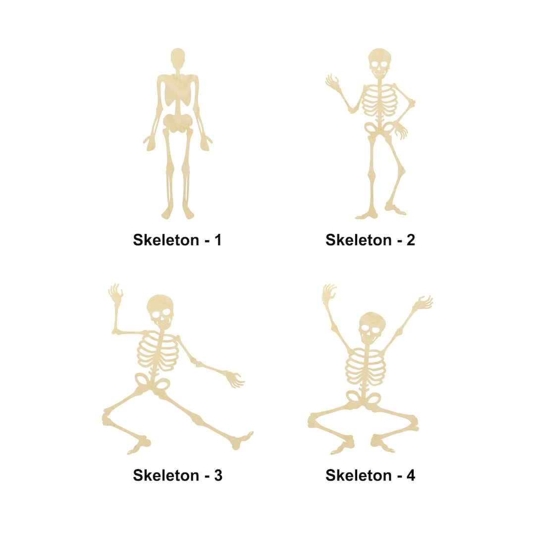 Halloween Human Skeleton Shape - Multiple Sizes-laser Cut Unfinished ...