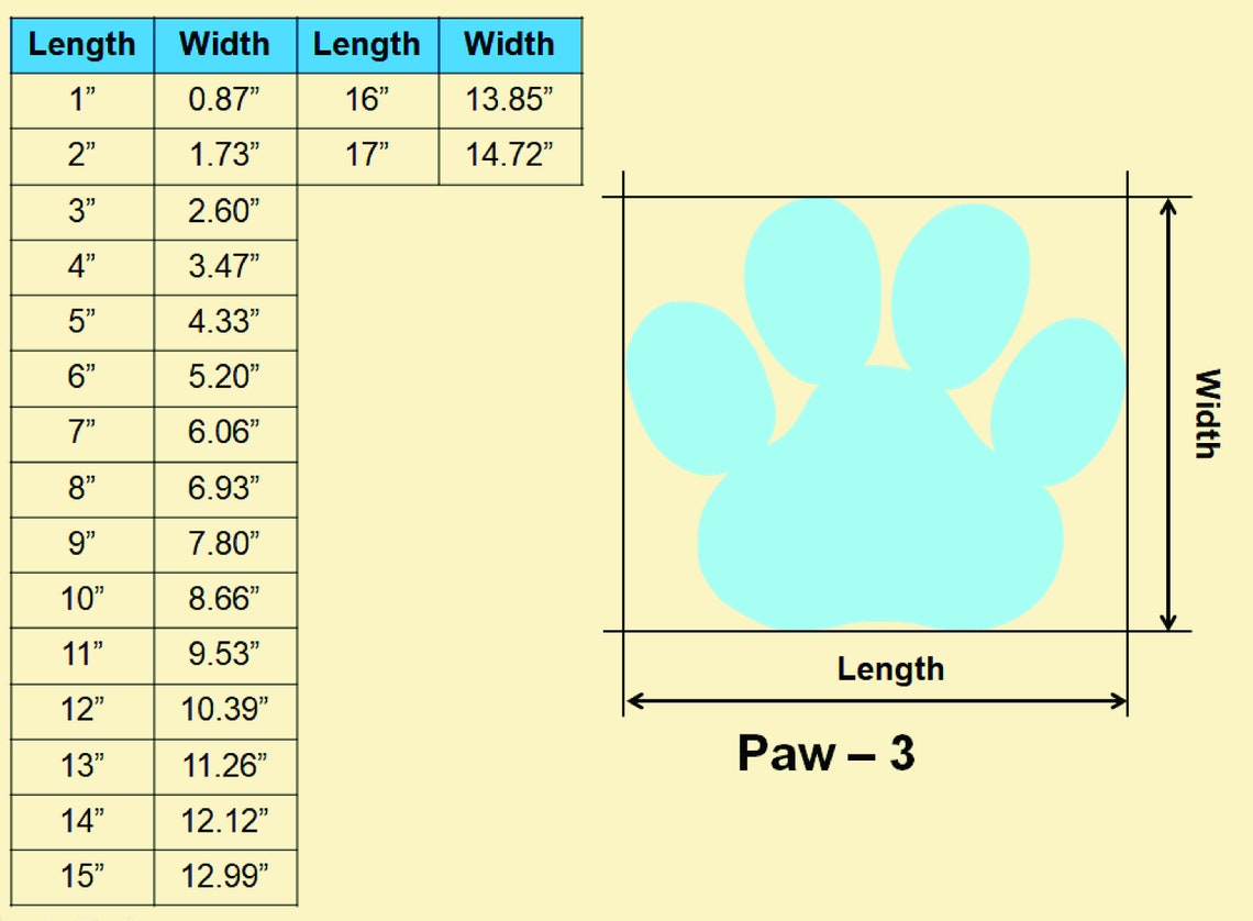 Dog Paw / Cat Paw Shape Multiple Sizes Laser Cut | Etsy UK