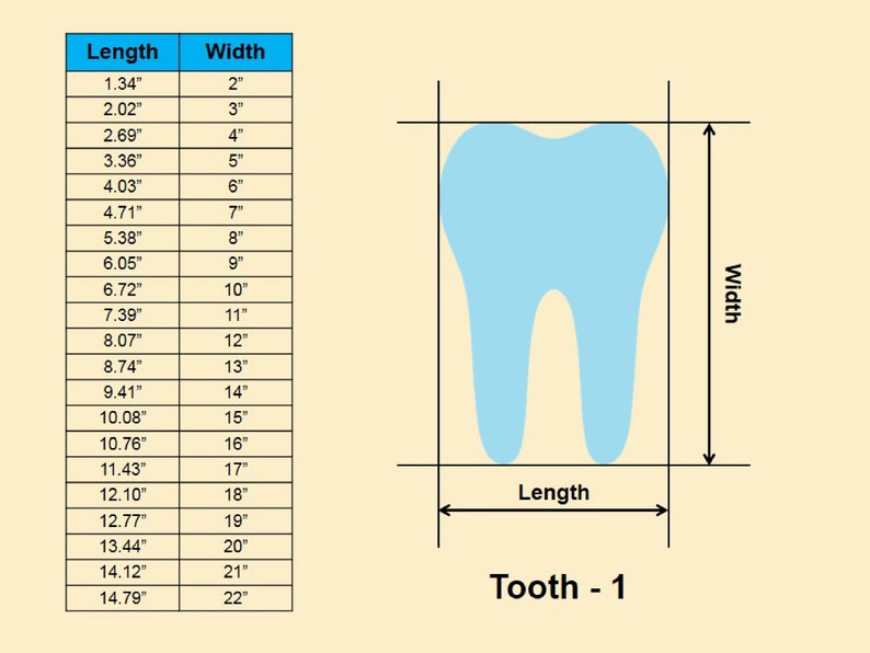 Tooth Shape - Multiple Sizes- Laser Cut Unfinished Wood Cutout Shapes ...