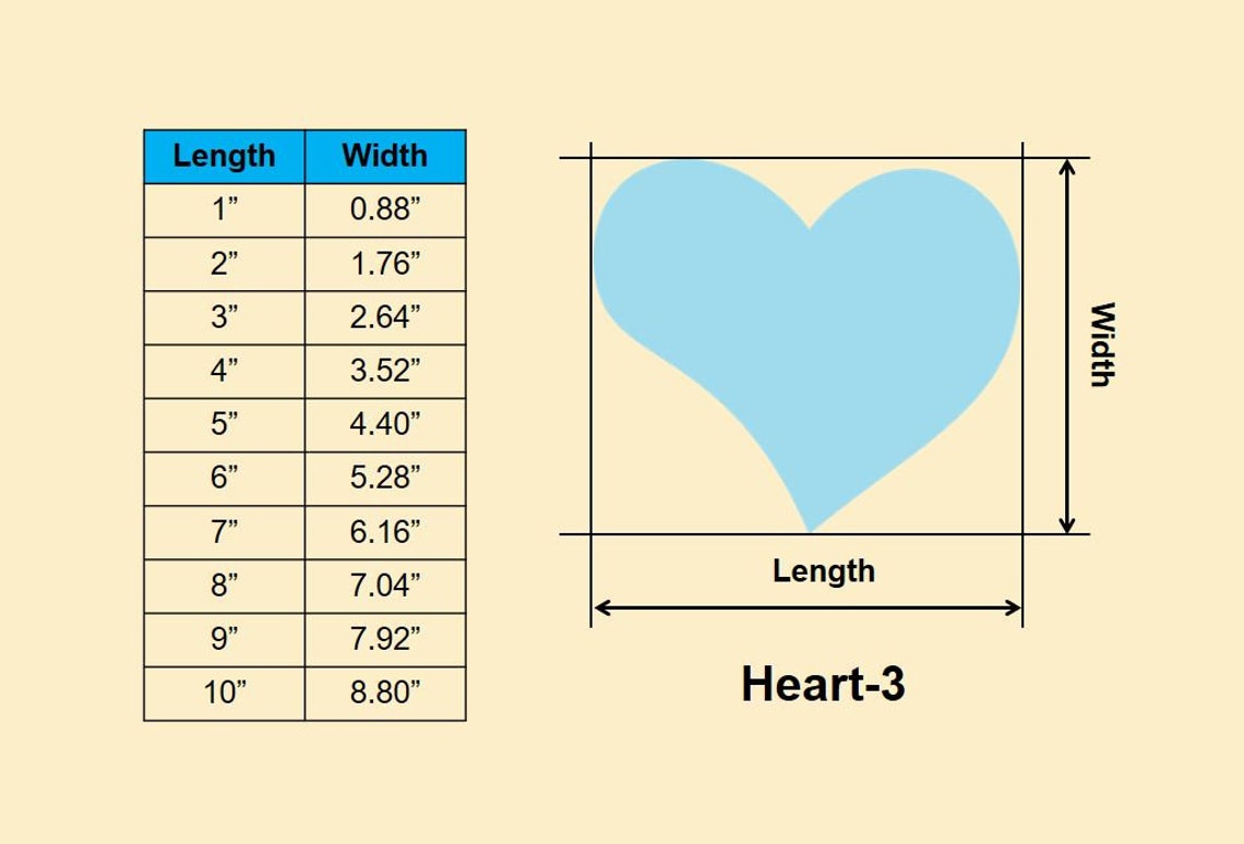 Heart shape Multiple Sizes Laser Cut Unfinished Wood | Etsy