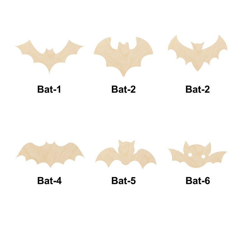 Bat Halloween - Multiple Sizes - Laser Cut Unfinished Wood Cutout ...