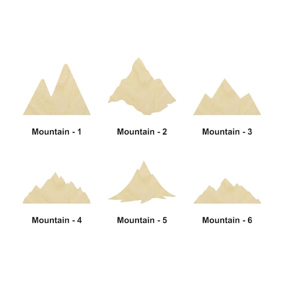 Sculpting & Forming Mountains Multiple Sizes Laser Cut Unfinished Wood ...