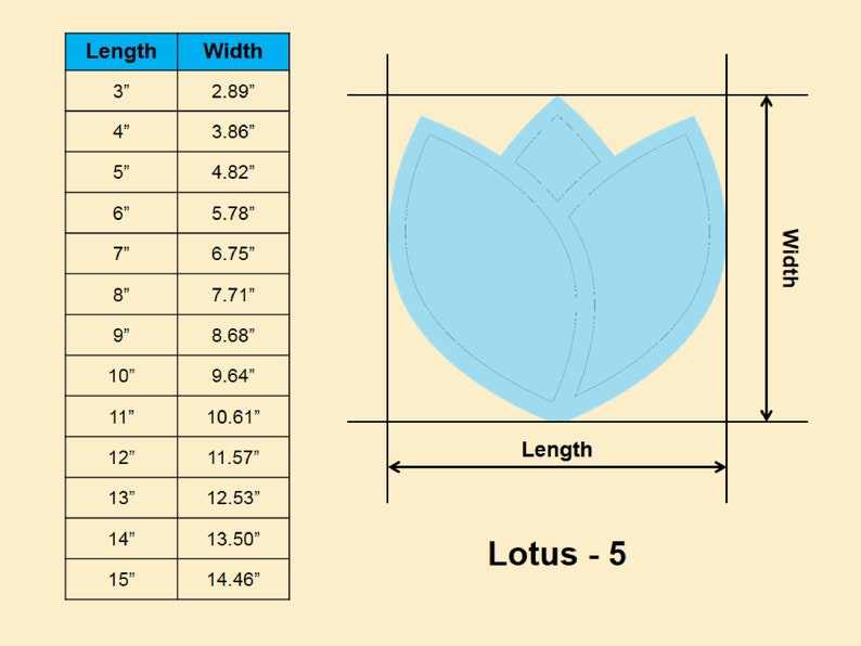 Lotus Flower Shape Multiple Sizes Laser Cut Unfinished | Etsy