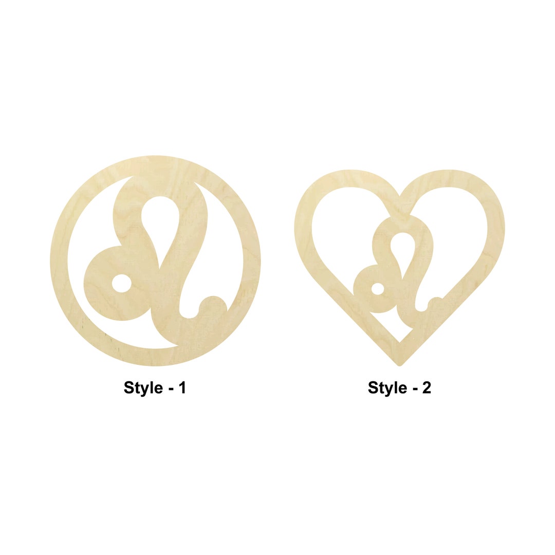 Leo Zodiac Sign Wooden Shape -multiple Sizes- Laser Cut Unfinished Wood ...