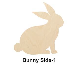 2 34 Easter Bunny Wooden Cutout Shape, Silhouette, Gift Tags Ornaments ...