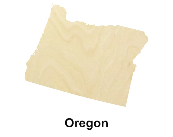 Oregon State Unfinished Wooden State Craft Decorable Shape, Any State ...