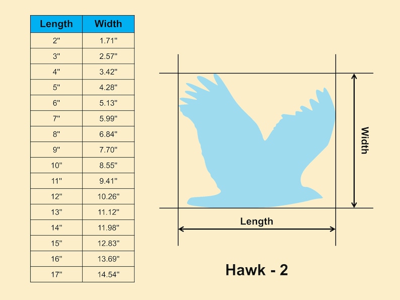 Hawk Animal Wooden Shape - Multiple Sizes- Laser Cut Unfinished Wood ...