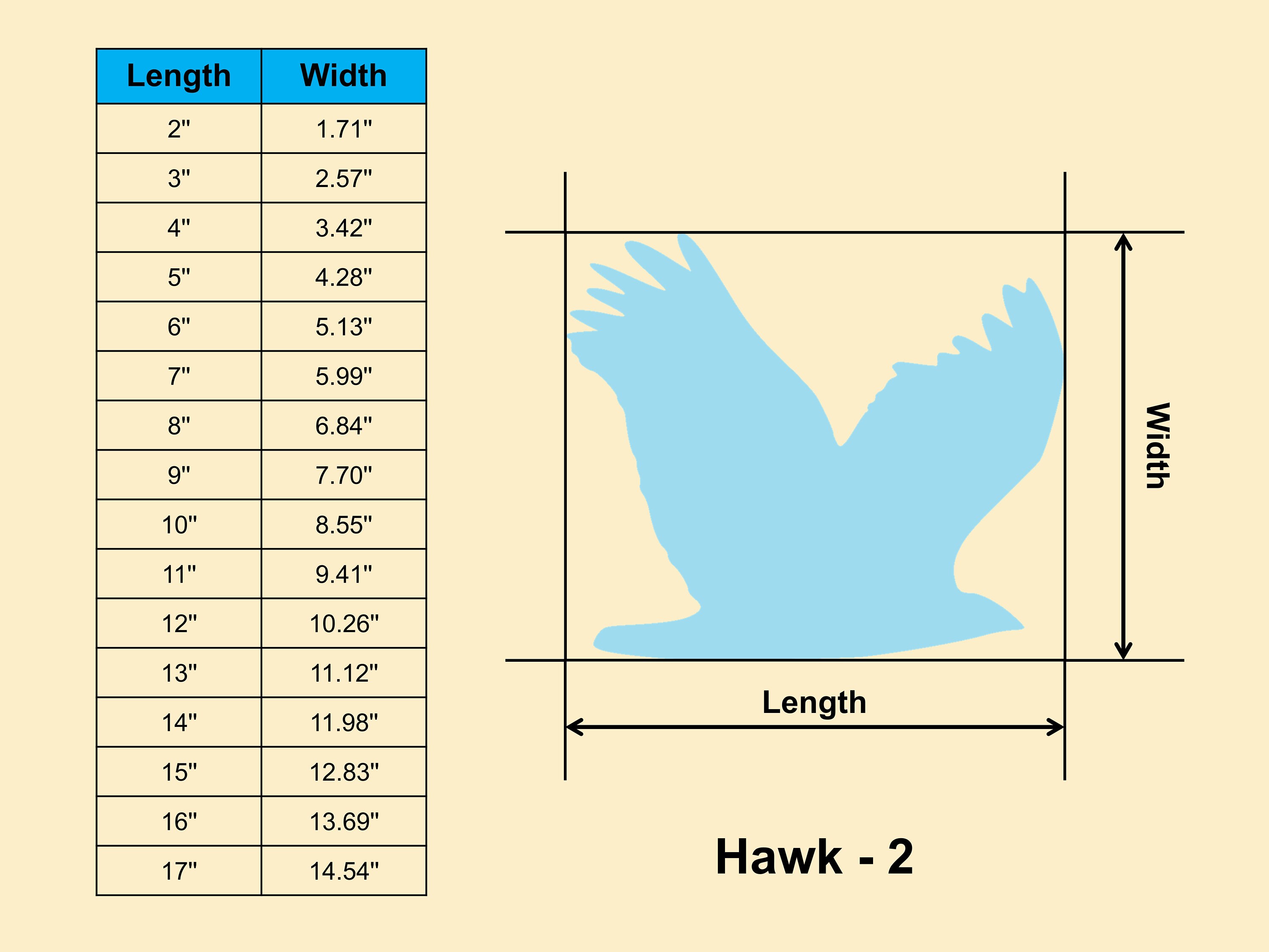 Hawk Animal Wooden Shape - Multiple Sizes- Laser Cut Unfinished Wood ...