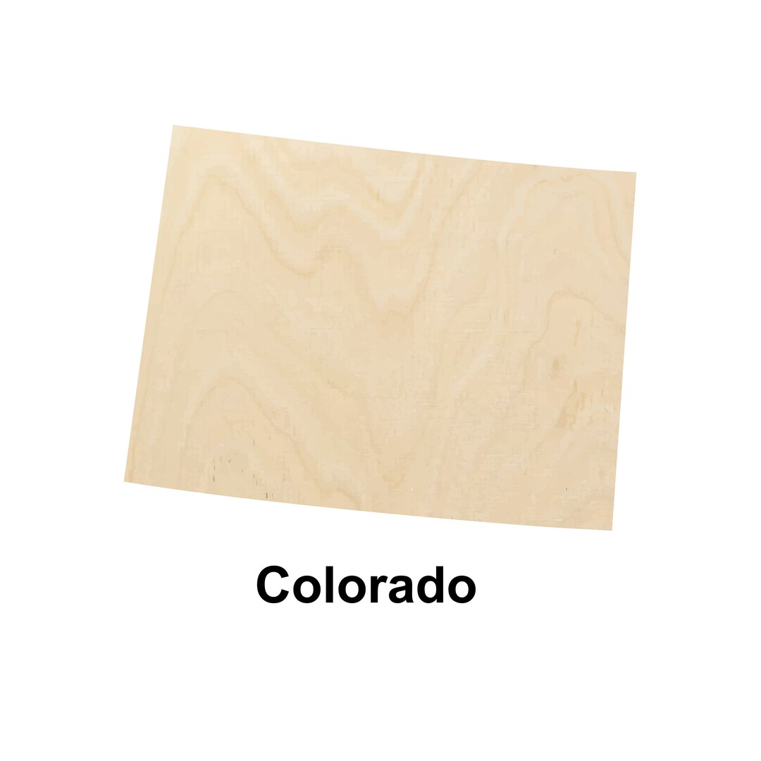 Colorado State Map Wooden Shape - Multiple Sizes- Laser Cut Unfinished ...