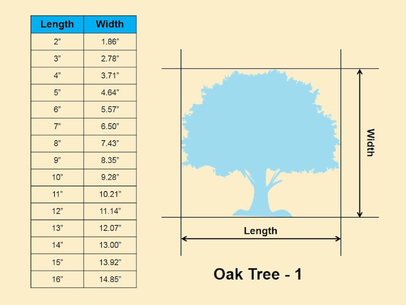 Oak Tree Shape - Multiple Sizes - Laser Cut Unfinished Wood Cutout ...