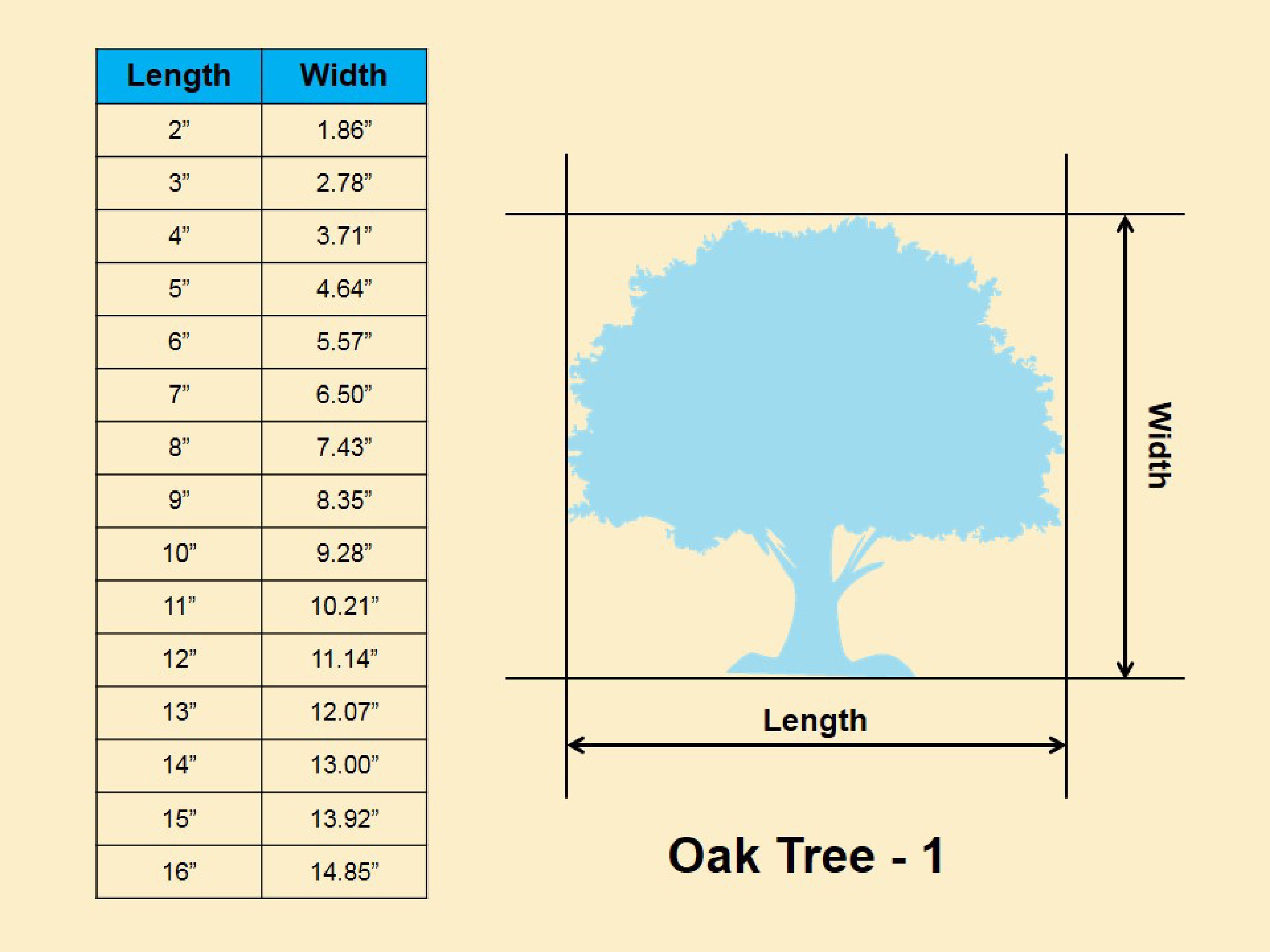 Oak Tree Shape - Multiple Sizes - Laser Cut Unfinished Wood Cutout ...
