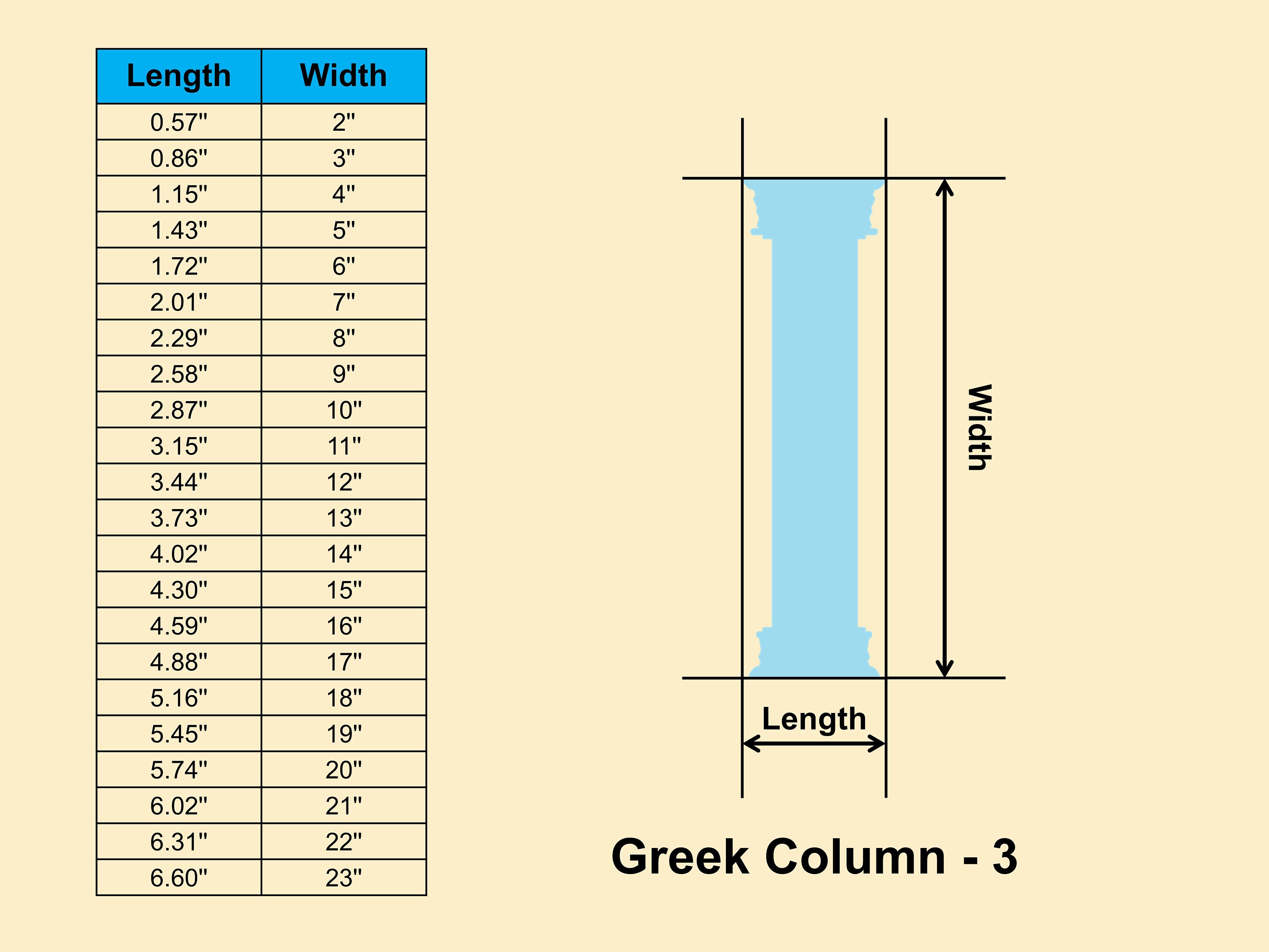 Greek Column Shape Wooden - Multiple Sizes- Laser Cut Unfinished Wood ...