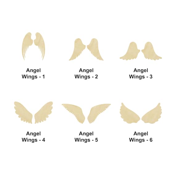 Christmas Angel Wings Shape Multiple Sizes Laser Cut - Etsy