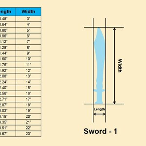 Sword Shape - Multiple Sizes - Laser Cut Unfinished Wood Cutout Shape ...
