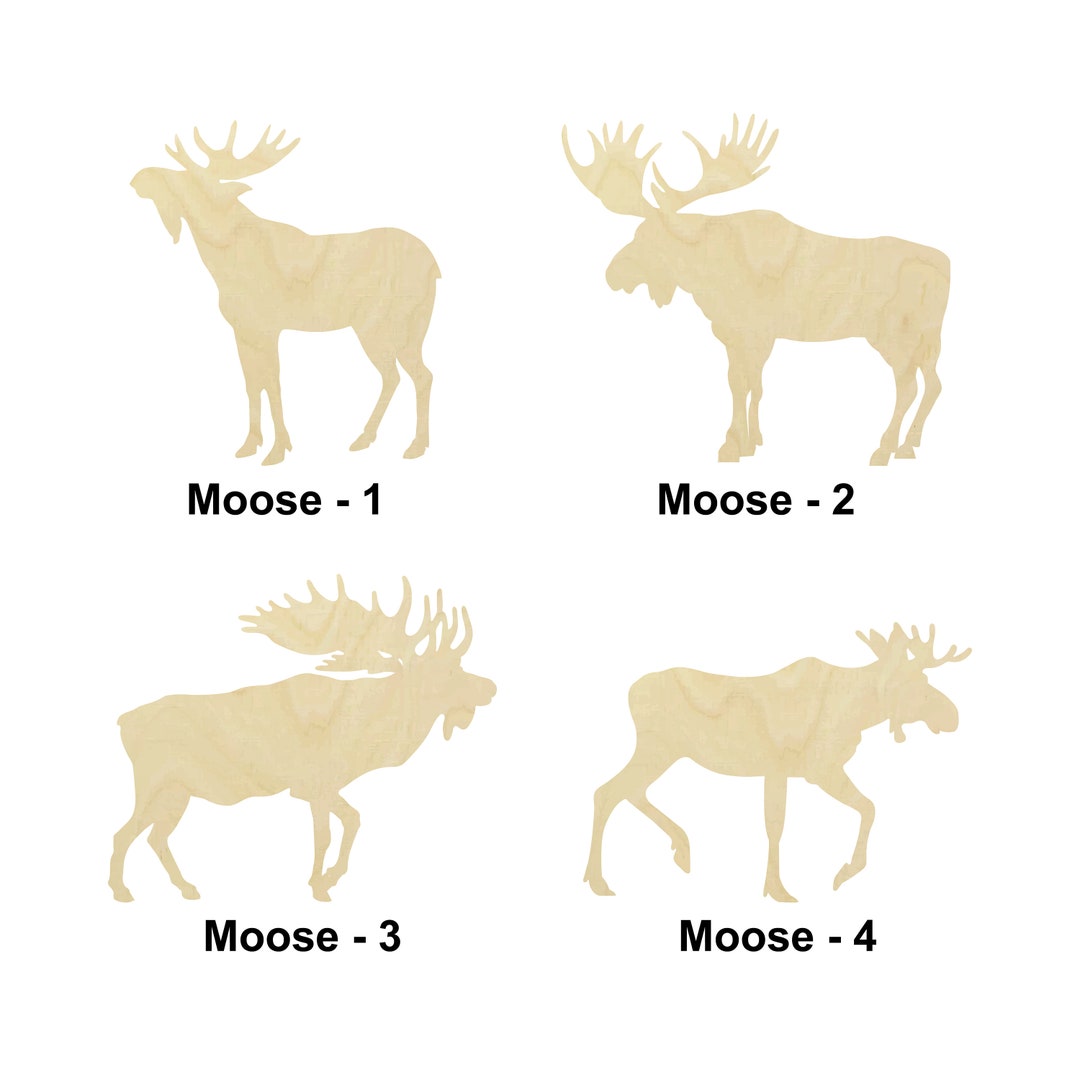 Moose Forest Woodland Animal- Multiple Sizes - Laser Cut Unfinished ...
