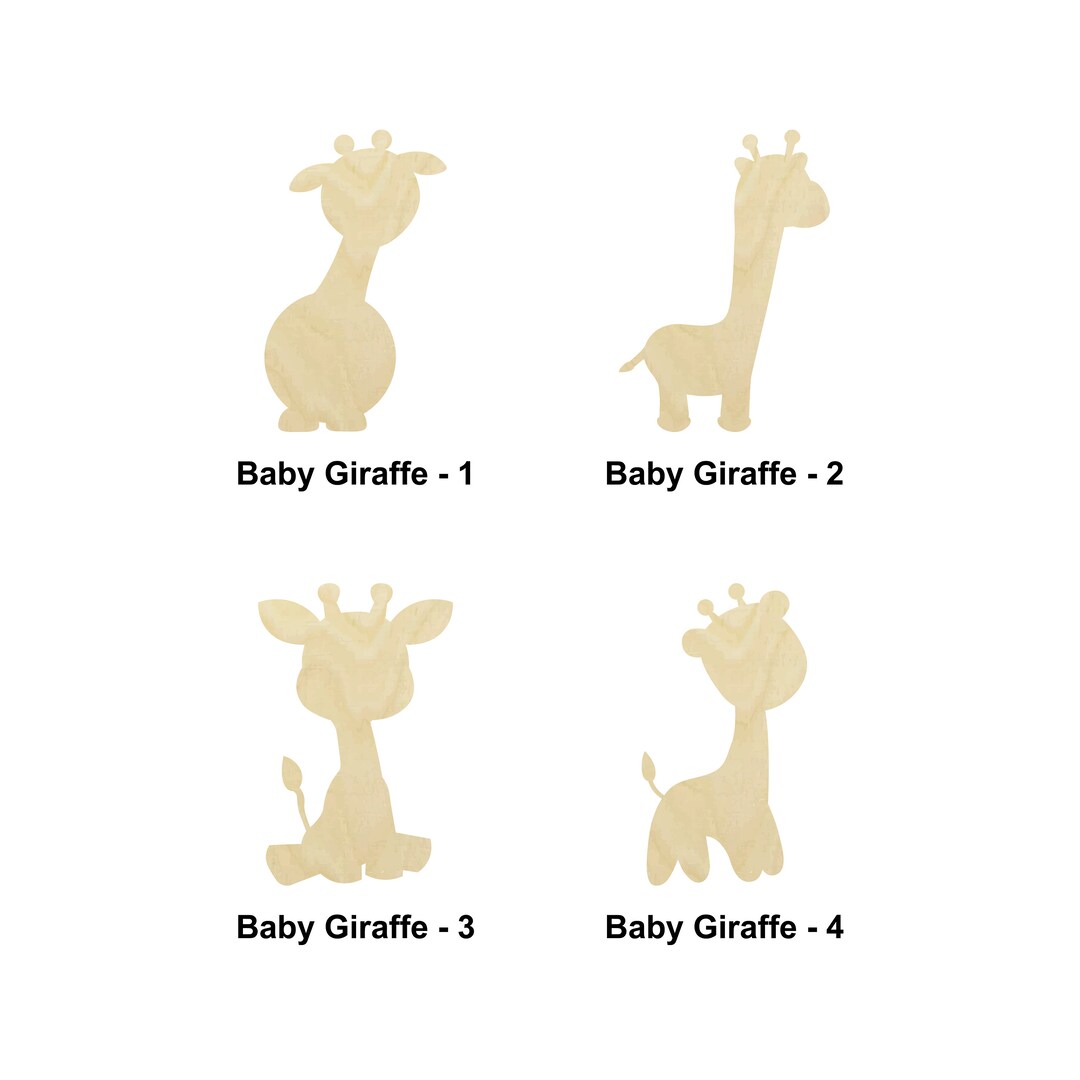 Baby Giraffe Jungle Animal Shapes - Multiple Sizes - Laser Cut ...