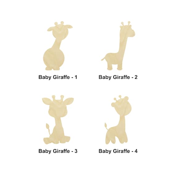 Baby Giraffe Jungle Animal Shapes Multiple Sizes Laser Cut - Etsy