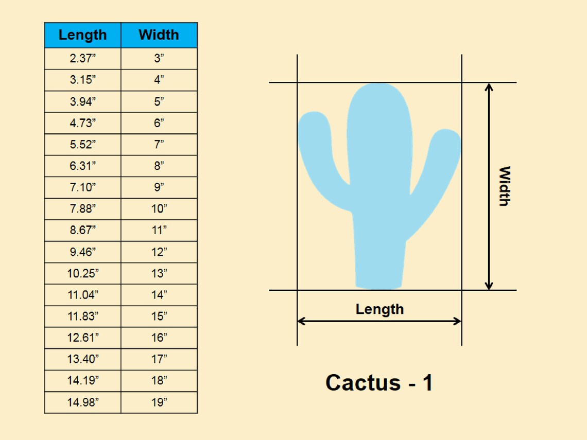 Cactus-plant-shape-multiple Sizes - Laser Cut Unfinished Wood Cutout ...