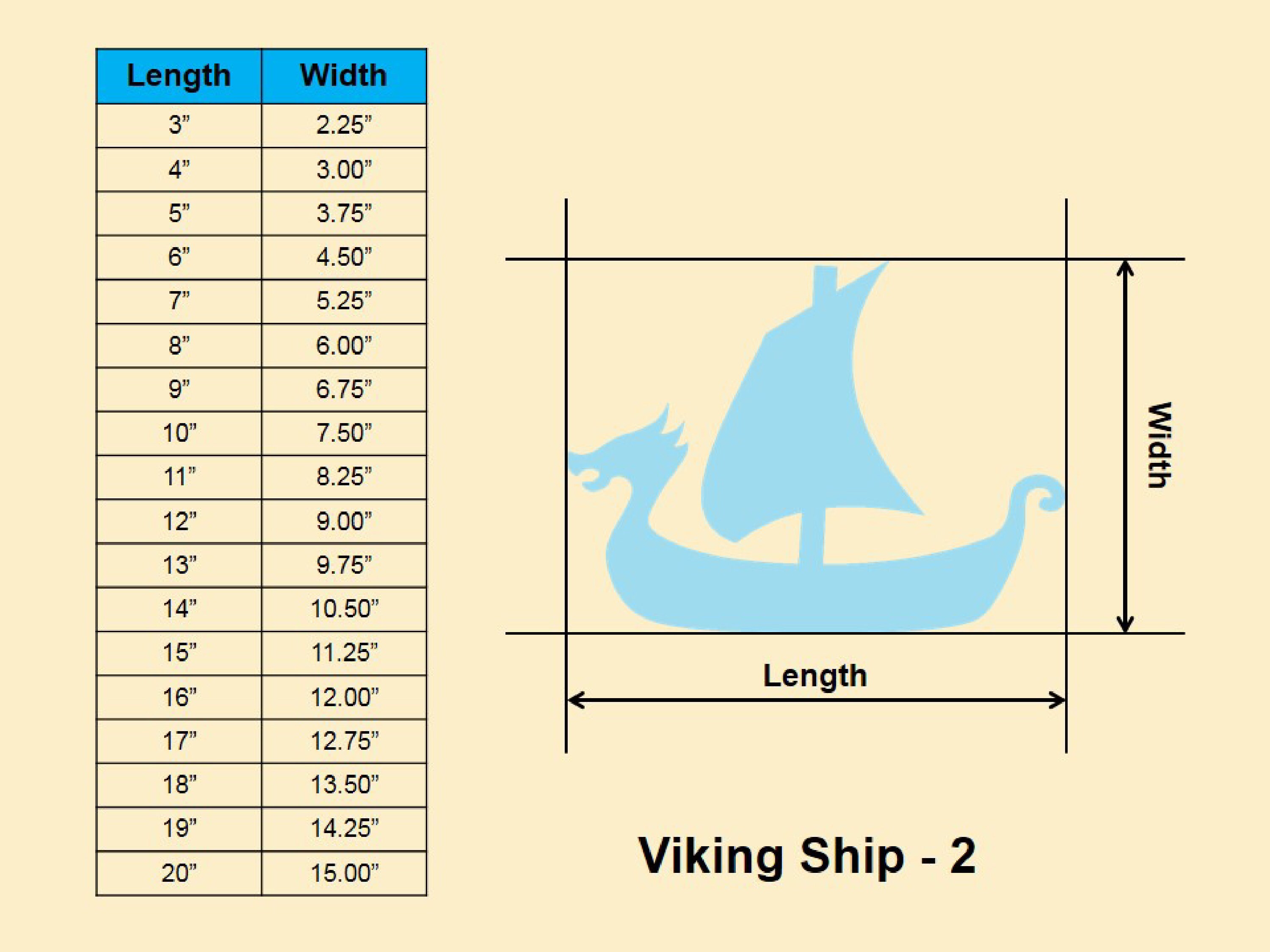 Viking Ship Wooden Shape - Multiple Sizes- Laser Cut Unfinished Wood ...