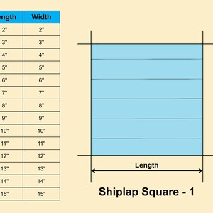 Shiplap Square Shape - Multiple Sizes - Laser Cut Unfinished Wood ...