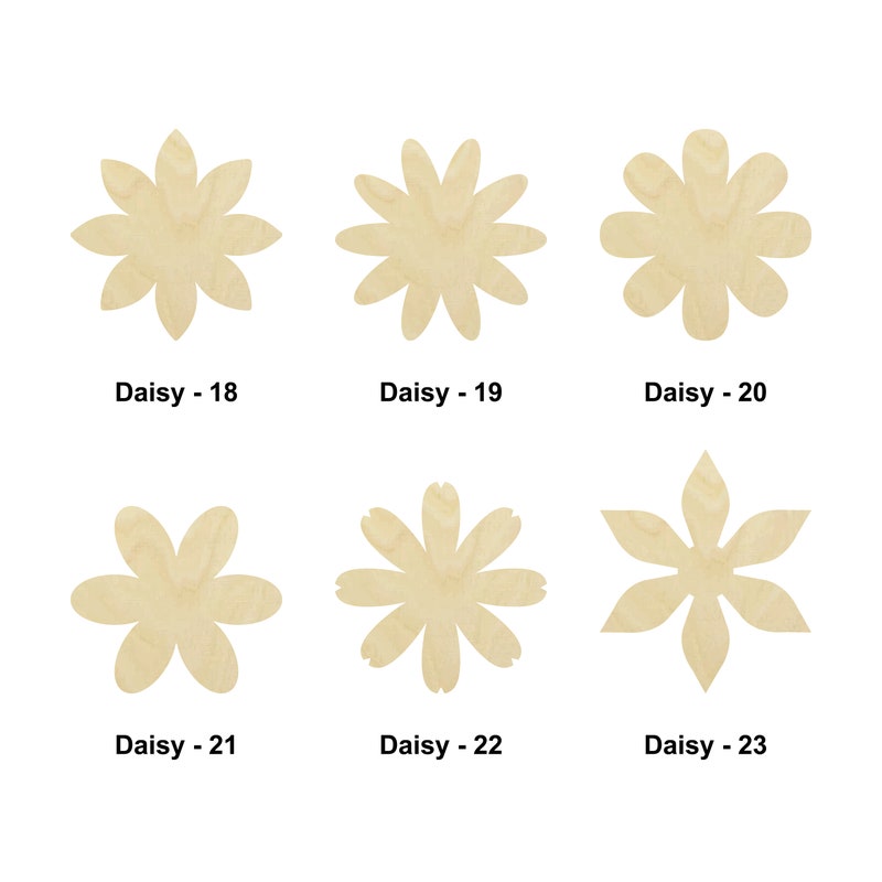 Wood Flower Shapes - Etsy