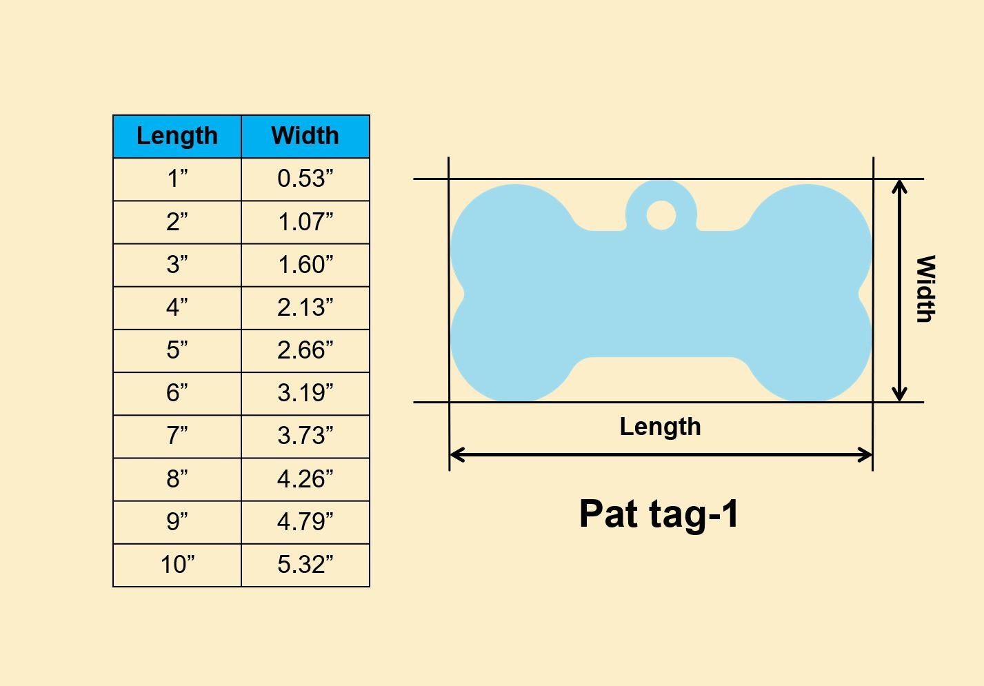 Pat tag-Dog tag-Cat tag-Dog Bone Multiple Sizes Laser Cut | Etsy