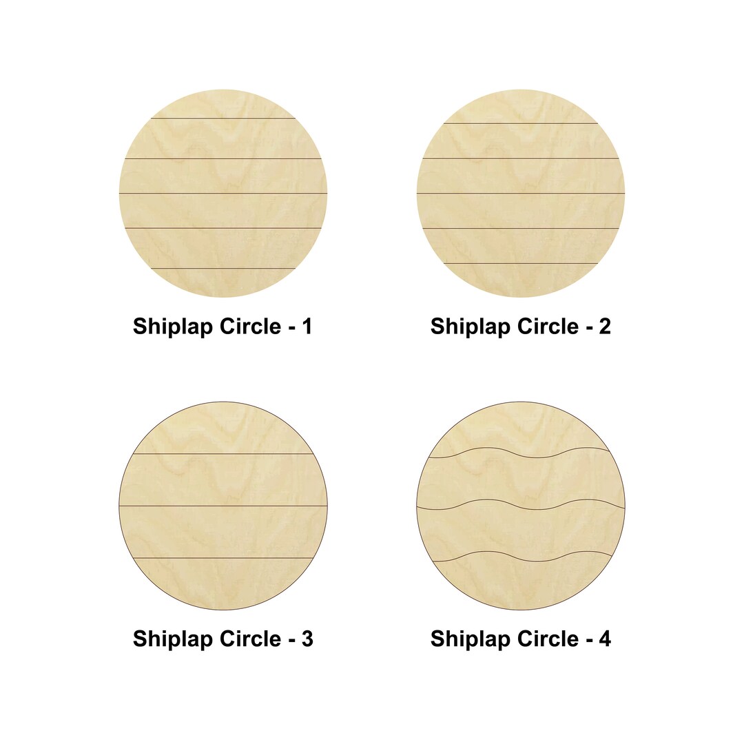 Shiplap Circle Shape - Multiple Sizes - Laser Cut Unfinished Wood ...