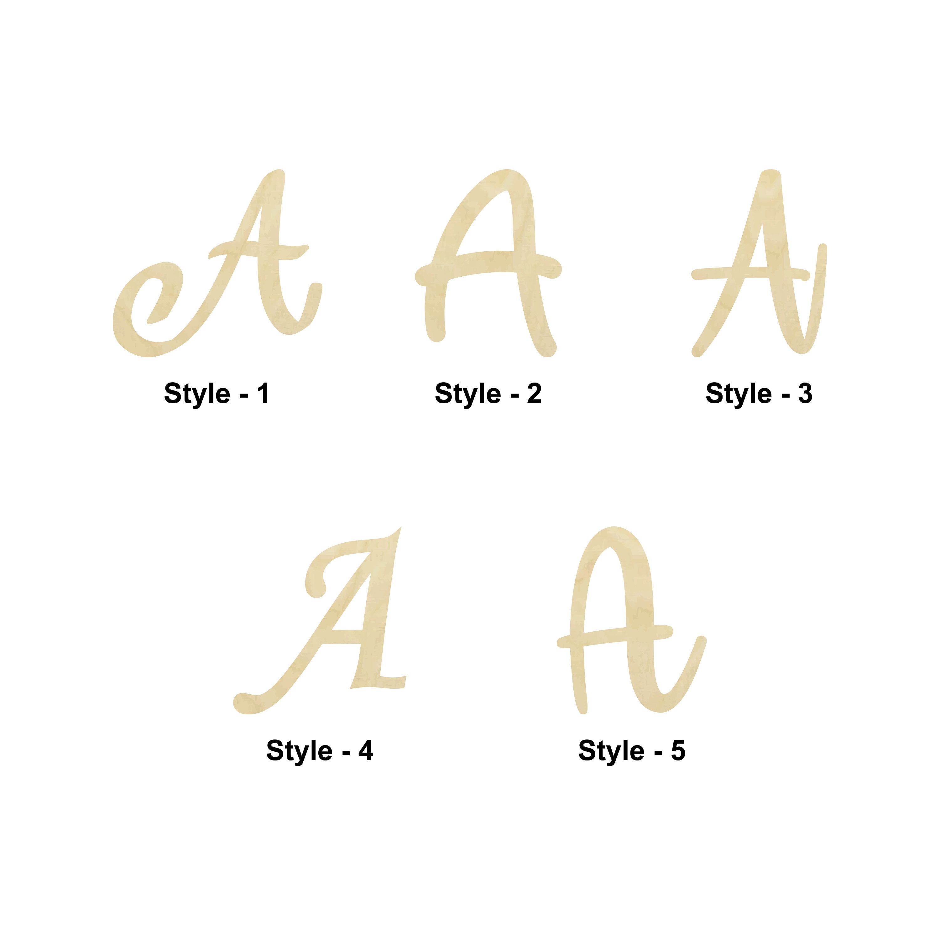 Script Block Letter A Wooden Shape - Multiple Sizes- Laser Cut ...