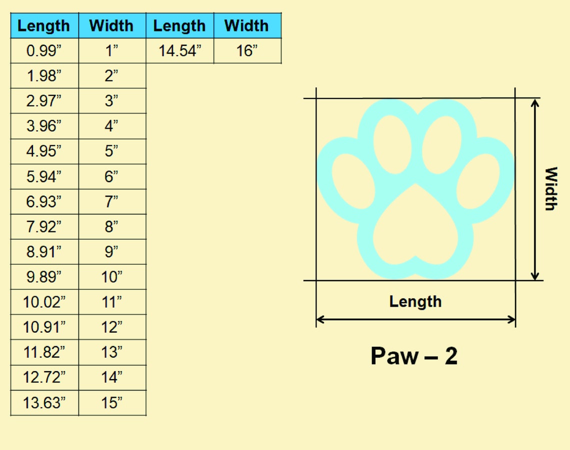 Dog Paw / Cat Paw Shape Multiple Sizes Laser Cut | Etsy UK