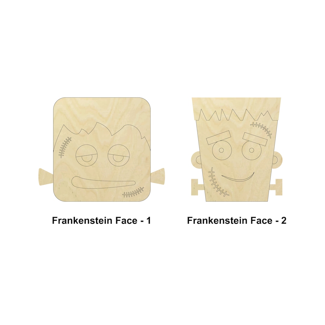 Halloween Frankenstein Face Shape - Multiple Sizes-laser Cut Unfinished ...