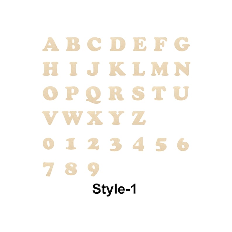 Block Letter Alphabet Individual Letters- Script - Multiple Sizes-laser ...