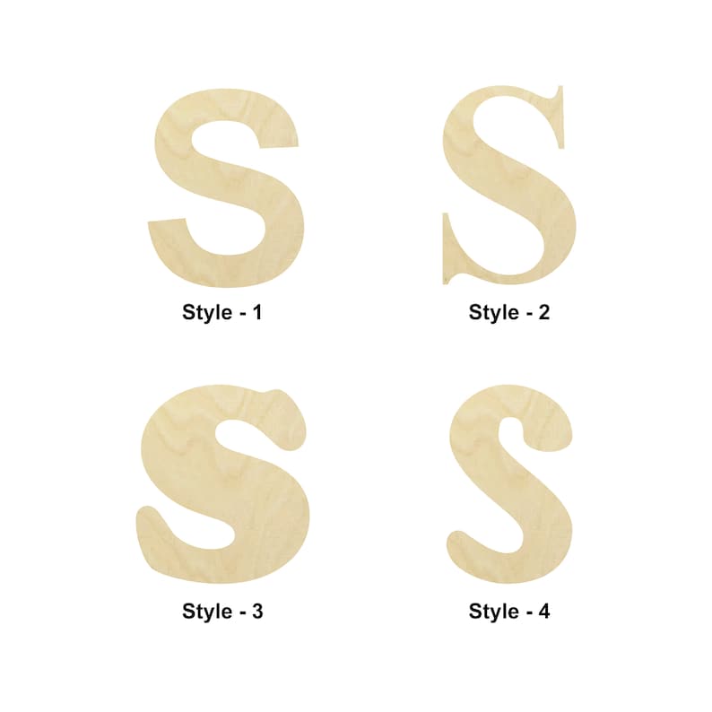 Block Letter S Wooden Shape Multiple Sizes Laser Cut - Etsy