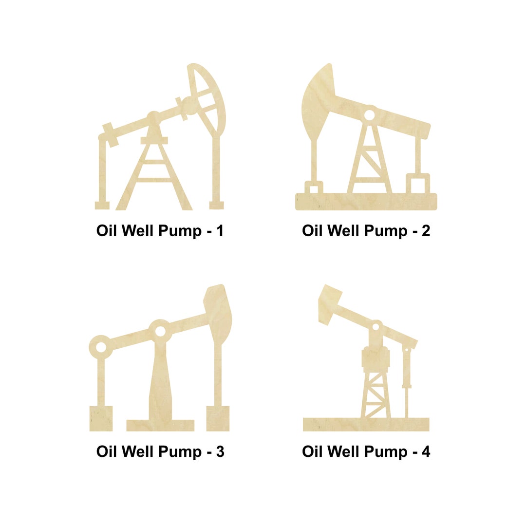 Oil Well Pump Shape Wooden - Multiple Sizes - Laser Cut Unfinished Wood ...