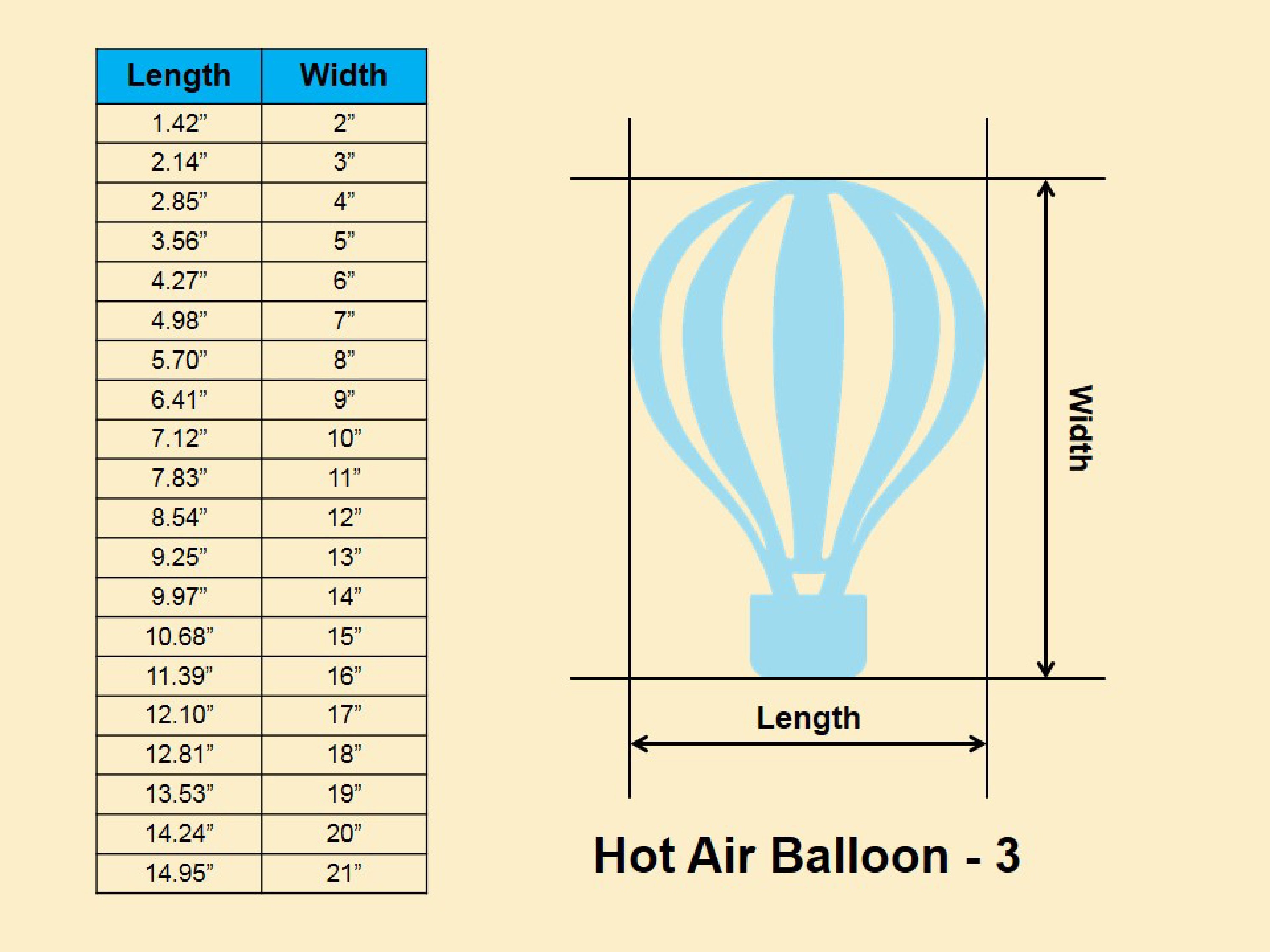 Hot Air Balloon Shape Multiple Sizes Laser Cut Unfinished - Etsy