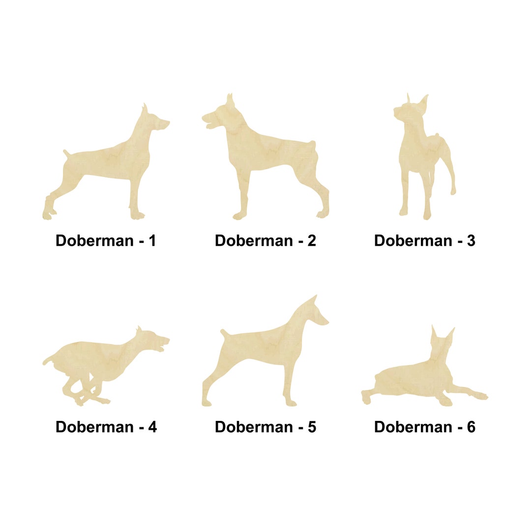 Doberman Pinscher Dog Animal Shape - Multiple Sizes- Laser Cut ...