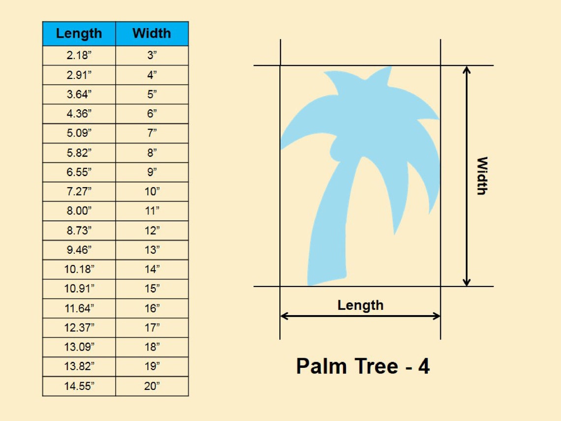 Palm Tree Shape - Multiple Sizes - Laser Cut Unfinished Wood Cutout ...