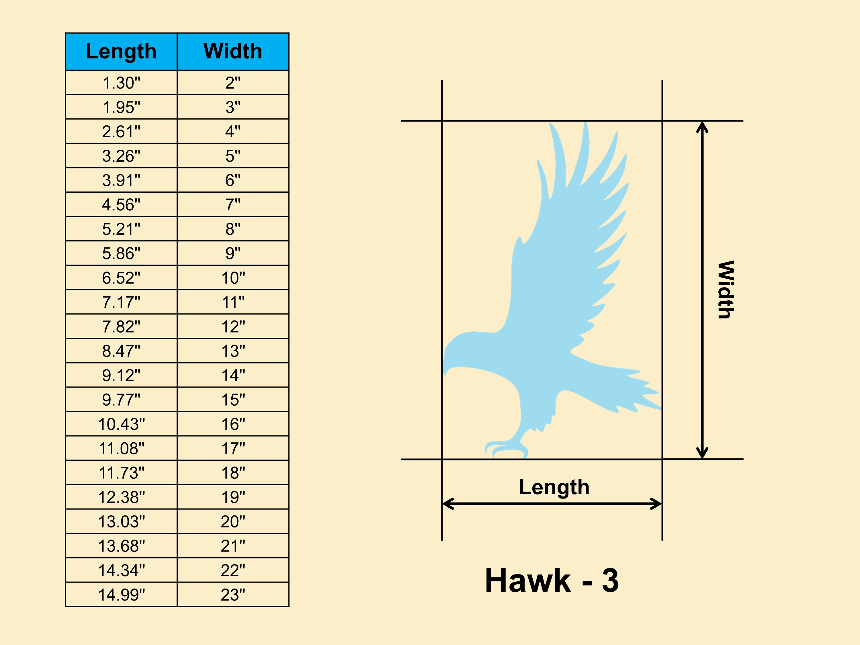 Hawk Animal Wooden Shape - Multiple Sizes- Laser Cut Unfinished Wood ...