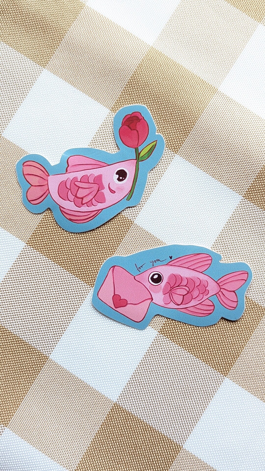 Messenger Fish Stickers - Etsy