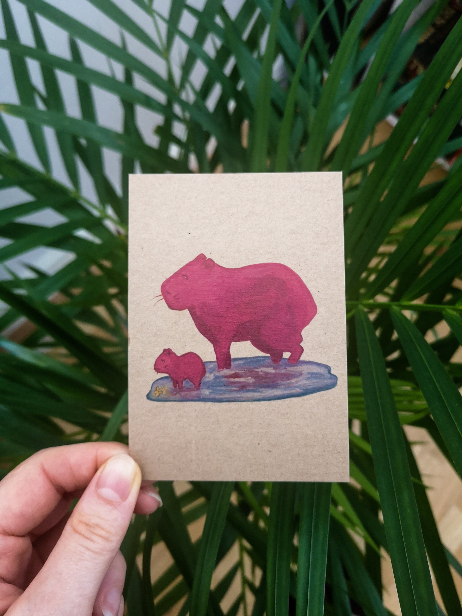 Cute Capybara Art Mini Print Set - Etsy