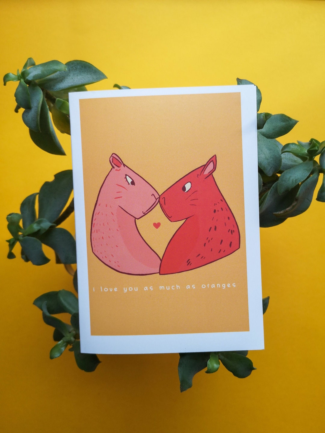 Capybara Valentines Day Card | Valentines, Friendship, Appreciation - Etsy