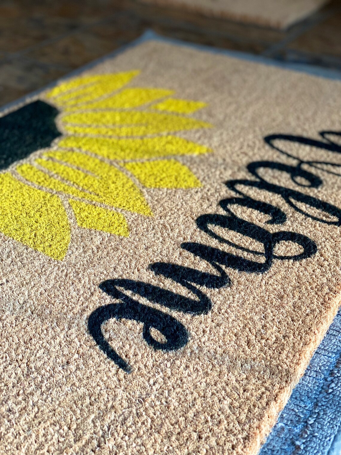 Flower Welcome Mat Sunflower Doormat Summer Doormat - Etsy