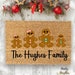 Personalized Gingerbread Doormat | Christmas Doormat | Personalized ...