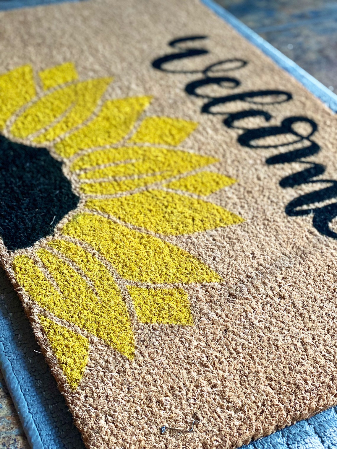 Flower Welcome Mat Sunflower Doormat Summer Doormat - Etsy