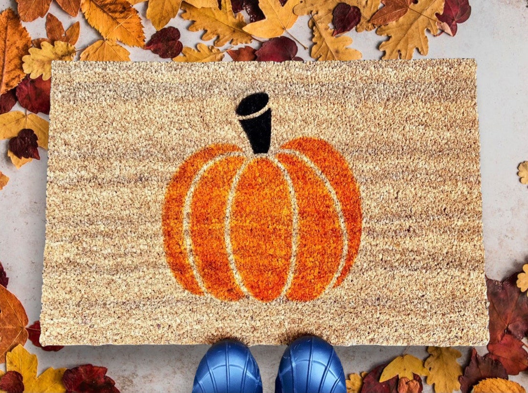 Pumpkin Holiday Door Mat Thanksgiving Porch Fall Decor Fall Home Decor ...