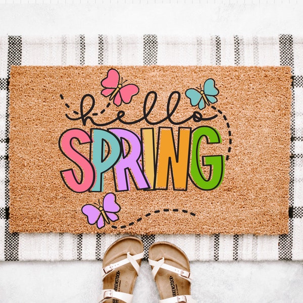 Spring Doormat - Etsy