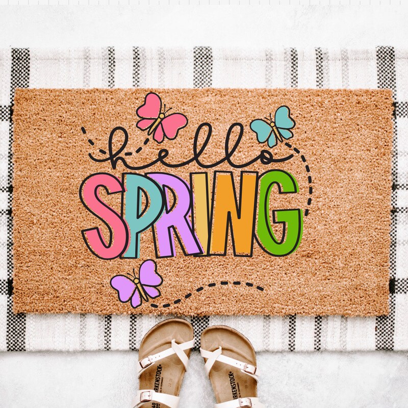 Spring Doormat - Etsy