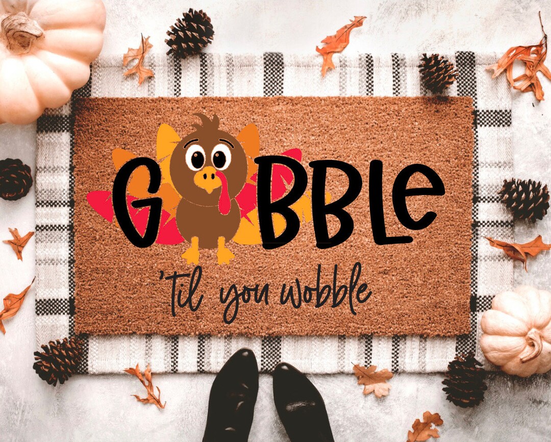 Turkey Thanksgiving Doormat | Fall Doormat | Fall Porch Decor | Outdoor ...