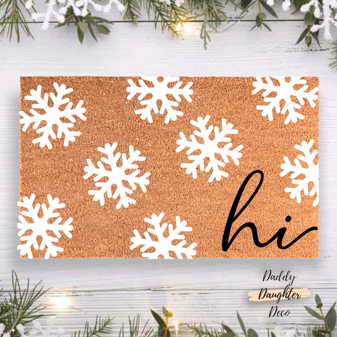 Snowflake Doormat | Winter Doormat | | Winter Decor | Christmas Doormat ...