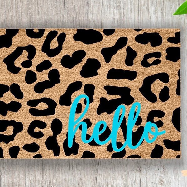 Leopard Door Mat - Etsy