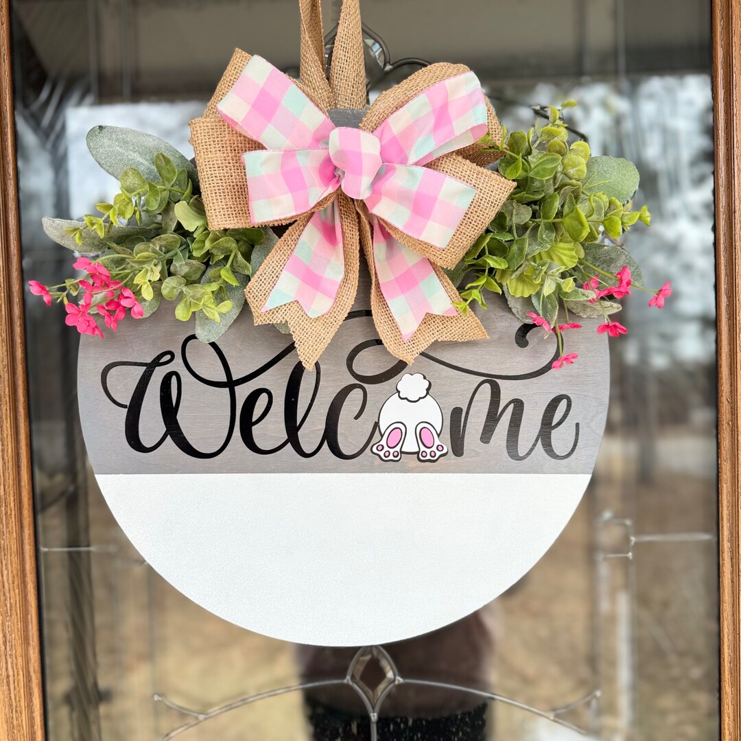 Easter Door Decor | Easter Door Hanger| Spring Front Door Wreath ...